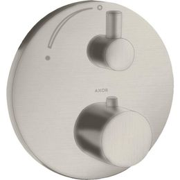 Hansgrohe Axor Uno Fertigmontageset 38700800 Unterputz-Thermostat, mit Absperrventil, Edelstahl-Optik