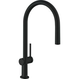 Hansgrohe Talis M54-210 K&uuml;chenarmatur 72802670 mit Ausziehauslauf 1jet, mattschwarz