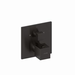 Kludi DECUS Wannenf&uuml;ll- und Brause- Thermostatarmatur 54810N275 Unterputz, eigensicher,Feinbau-Set, Brushed Gunmetal