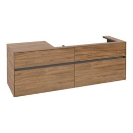Villeroy & Boch Villeroy und Boch Collaro Waschtischunterschrank C03000RH 160x54,8x50cm, Waschtisch rechts, Kansas Oak
