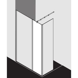 Kermi Xb Glasanlage XBWIH06020VKK 60x200cm, silber hochglanz ESG Spiegelglas Clean, ESG klar