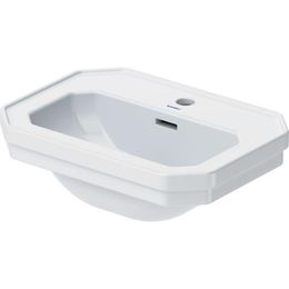 Duravit Serie 1930 Handwaschbecken 0785500000 mit &Uuml;berlauf und Hahnloch, wei&szlig;