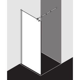 Kermi Filia XP Seitenwand FXTWF10020VAK 100x200cm, silber hochglanz, ESG klar, mit 90Grad Stabilisierung