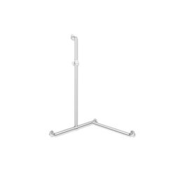 HEWI System 900 Edelstahl-Duschhandlauf 900.35.3S2XA92 600-1250 x 475-1800 x 475-1800 mm, matt, Halter anthrazitgrau, links