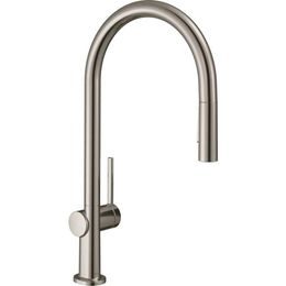 Hansgrohe Talis M54 K&uuml;chenarmatur 72801800 mit Ausziehbrause 2jet, sBox, Edelstahl Finish