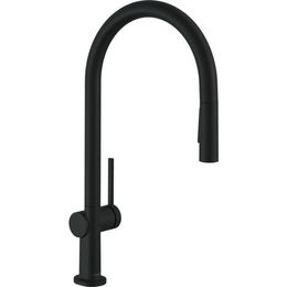 Hansgrohe Talis M54 K&uuml;chenarmatur 72801670 mit Ausziehbrause 2jet, sBox, mattschwarz