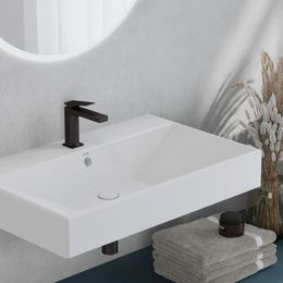 Kludi DECUS Waschtischarmatur 110 542893975 ECO PLUS, mit Push-Open Ablaufgarnitur, mattschwarz
