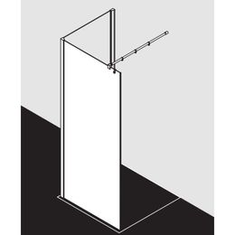 Kermi Filia XP Seitenwand FXTWF07520VAK 75x200cm, silber hochglanz, ESG klar, mit 90Grad Stabilisierung