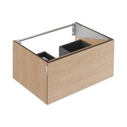 KEUCO Waschtischunterschrank Edition 11 Art 32511890801 80x35x49cm, 1 Frontauszug, Innenbeleuchtung, Furnier, Eiche hell