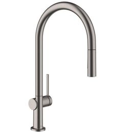 Hansgrohe Talis M54 210 K&uuml;chenarmatur 72801340 mit Ausziehbrause, 2jet, sBox, brushed black