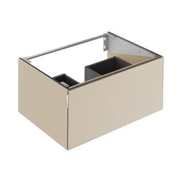 KEUCO Waschtischunterschrank Edition 11 Art 32511320801 80x35x49cm, 1 Frontauszug, Innenbeleuchtung, Lack seidenmatt, Glas satiniert, sand