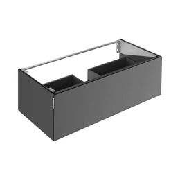 KEUCO Waschtischunterschrank Edition 11 Art 32511341200 120x35x49cm, 1 Frontauszug, Lack seidenmatt, Glas satiniert, smoke