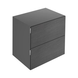 KEUCO Edition 11 Art Sideboard 32542820801 80x70x49cm, 2 Frontausz&uuml;ge, Innenbeleuchtung, Lack seidenmatt, Keramik, smoke, basalt