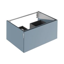 KEUCO Waschtischunterschrank Edition 11 Art 32511530801 80x35x49cm, 1 Frontauszug, Innenbeleuchtung, Lack seidenmatt, blue satin