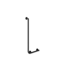HEWI System 900 Winkelgriff 900.22.13360DC Edelstahl pulverbeschichtet schwarz tiefmatt, 900 x 400 mm, Ausf&uuml;hrung rechts