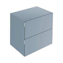 KEUCO Edition 11 Art Sideboard 32542330801 80x70x49cm, 2 Frontausz&uuml;ge, Innenbeleuchtung, Lack seidenmatt, Glas satiniert, blue satin