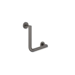 HEWI System 900 Winkelgriff 900.22.13060SC Edelstahl pulverbeschichtet dunkelgrau perlglimmer tiefmatt, 255 x 255 mm, Ausf&uuml;hrung rechts