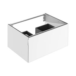 KEUCO Waschtischunterschrank Edition 11 Art 32511310800 80x35x49cm, 1 Frontauszug, Lack seidenmatt, Glas satiniert, wei&szlig;