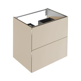 KEUCO Edition 11 Art Waschtischunterschrank 32512320800 80x70x49cm, 2 Frontausz&uuml;ge, Lack seidenmatt, Glas satiniert, sand
