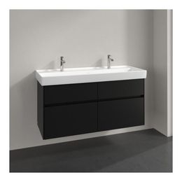 Villeroy & Boch Villeroy und Boch Collaro Waschtischunterschrank C01200VL 115,4x54,6x44,4cm, Waschbecken mittig, volcano black