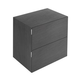 KEUCO Edition 11 Art Sideboard 32542920801 80x70x49cm, 2 Frontausz&uuml;ge, Innenbeleuchtung, Keramik, basalt