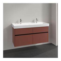 Villeroy & Boch Villeroy und Boch Collaro Waschtischunterschrank C01200AH 115,4x54,6x44,4cm, Waschbecken mittig, wine red