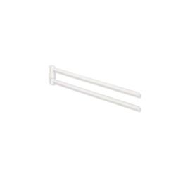 HEWI System 162 Handtuchhalter 162.09.10060DX 2-tlg., 445 x 70 mm, pulverbeschichtet, wei&szlig; tiefmatt