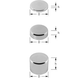 ASW Universal Stedo Blindrosette 400954 Messing verchromt, h 15 mm, D 80 mm