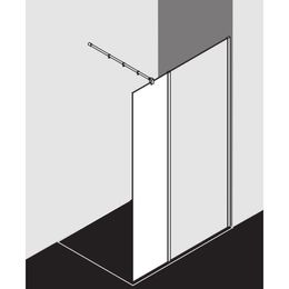 Kermi Xb Glasanlage XBWIH05020VKK 50x200cm, silber hochglanz ESG Spiegelglas Clean, ESG klar