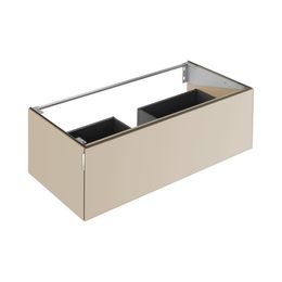 KEUCO Waschtischunterschrank Edition 11 Art 32511321200 120x35x49cm, 1 Frontauszug, Lack seidenmatt, Glas satiniert, sand