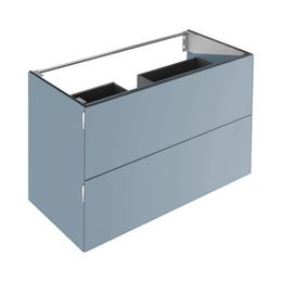 KEUCO Edition 11 Art Waschtischunterschrank 32512861200 120x70x49cm, 2 Frontausz&uuml;ge, Glas satiniert, blue satin