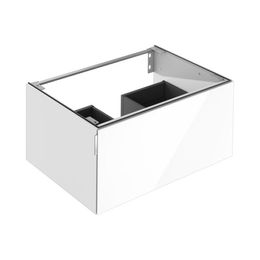 KEUCO Waschtischunterschrank Edition 11 Art 32511300801 80x35x49cm, 1 Frontauszug, Innenbeleuchtung, Lack seidenmatt, Glas, wei&szlig;