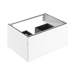 KEUCO Waschtischunterschrank Edition 11 Art 32511840800 80x35x49cm, 1 Frontauszug, Glas satiniert, wei&szlig;