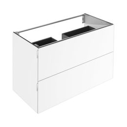 KEUCO Edition 11 Art Waschtischunterschrank 32512841200 120x70x49cm, 2 Frontausz&uuml;ge, Glas satiniert, wei&szlig;