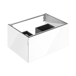 KEUCO Waschtischunterschrank Edition 11 Art 32511830801 80x35x49cm, 1 Frontauszug, Innenbeleuchtung, Glas, wei&szlig;