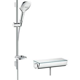 Hansgrohe Brauseset Ecostat Select 27038000 E 120 Combi, chrom, DN 15, Stange 65cm, Thermostat