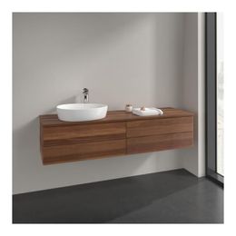 Villeroy & Boch Villeroy und Boch Antao Waschtisch-Unterschrank K26152HM 160x36x50cm, Hahnlochbohrung, Waschbeckenplattenfarbe warm walnut, warm walnut