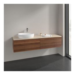 Villeroy & Boch Villeroy und Boch Antao Waschtisch-Unterschrank K26153HM 160x36x50cm, Hahnlochbohrung, Waschbeckenplattenfarbe botticino, warm walnut