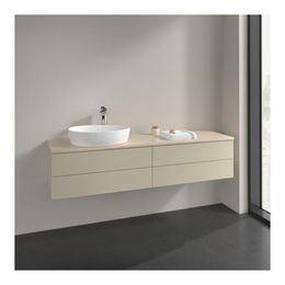 Villeroy & Boch Villeroy und Boch Antao Waschtisch-Unterschrank K26153HJ 160x36x50cm, Hahnlochbohrung, Waschbeckenplattenfarbe botticino, silk grey matt lacquer