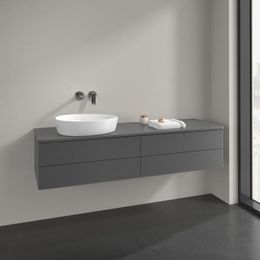 Villeroy & Boch Villeroy und Boch Antao Waschtisch-Unterschrank K26150GK 160x36x50cm, Hahnlochbohrung, Waschbeckenplattenfarbe Lack, anthracite matt lacquer