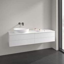 Villeroy & Boch Villeroy und Boch Antao Waschtisch-Unterschrank K26150MT 160x36x50cm, Hahnlochbohrung, Waschbeckenplattenfarbe Lack, white matt lacquer