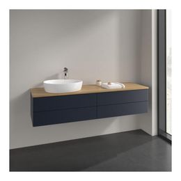 Villeroy & Boch Villeroy und Boch Antao Waschtisch-Unterschrank K26151HG 160x36x50cm, Hahnlochbohrung, Waschbeckenplattenfarbe honey oak, midnight blue matt lacquer