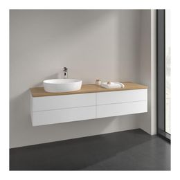 Villeroy & Boch Villeroy und Boch Antao Waschtisch-Unterschrank K26151MT 160x36x50cm, Hahnlochbohrung, Waschbeckenplattenfarbe honey oak, white matt lacquer