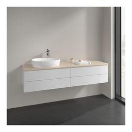 Villeroy & Boch Villeroy und Boch Antao Waschtisch-Unterschrank K26153GF 160x36x50cm, Hahnlochbohrung, Waschbeckenplattenfarbe botticino, glossy white lacquer