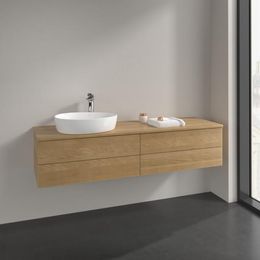 Villeroy & Boch Villeroy und Boch Antao Waschtisch-Unterschrank K26151HN 160x36x50cm, Hahnlochbohrung, Waschbeckenplattenfarbe honey oak, honey oak