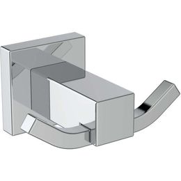 Ideal Standard IOM Cube Handtuchhaken E2193AA doppelt, mit Befestigungssatz, verchromt