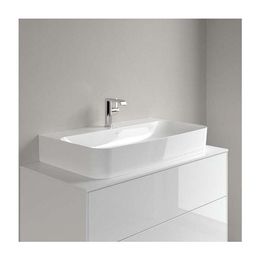 Villeroy & Boch Villeroy & Boch Finion Waschtisch 41688CR1 800 x 470 x 165 mm, Wei&szlig; Alpin CeramicPlus, mit verdecktem &Uuml;berlauf, Unterseite geschliffen