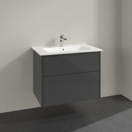 Villeroy & Boch Villeroy & Boch Finero Waschtisch mit Unterschrank 80 cm S00502FPR1 Waschtisch-Set, 2 Ausz&uuml;ge, Glossy Grey