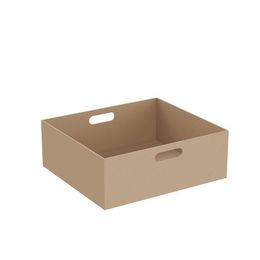 Vitra Equal Leder-Box 64114 45 x 40 x 16 cm, 2 Griffl&ouml;cher, beige