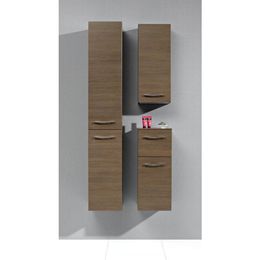 Artiqua Midischrank Serie 818, 73x30x30cm Anschlag rechts, Weiss Glanz, 1 T&uuml;r, 1 Schublade